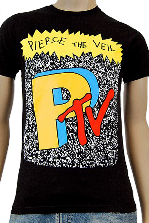 PTV Logo (Black) T-Shirt - Pierce The Veil Wholesale T-Shirts - Online ...