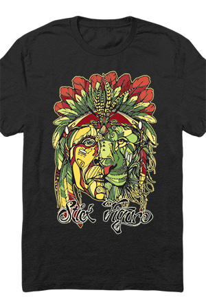 Rasta Headdress Tee (Black) T-Shirt - Stick Figure T-Shirts - Online ...