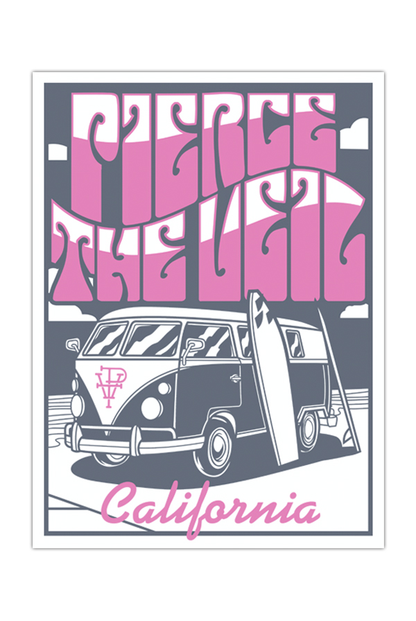 PTV CALI Silk Screen Printed Poster Poster - Pierce The Veil Posters ...